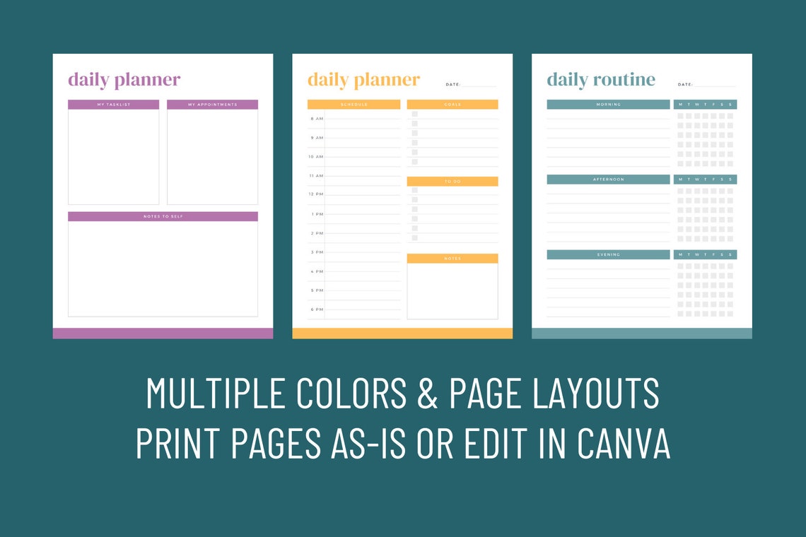 Printable Planner Digital Planner Editable Personal Planner Printable ...