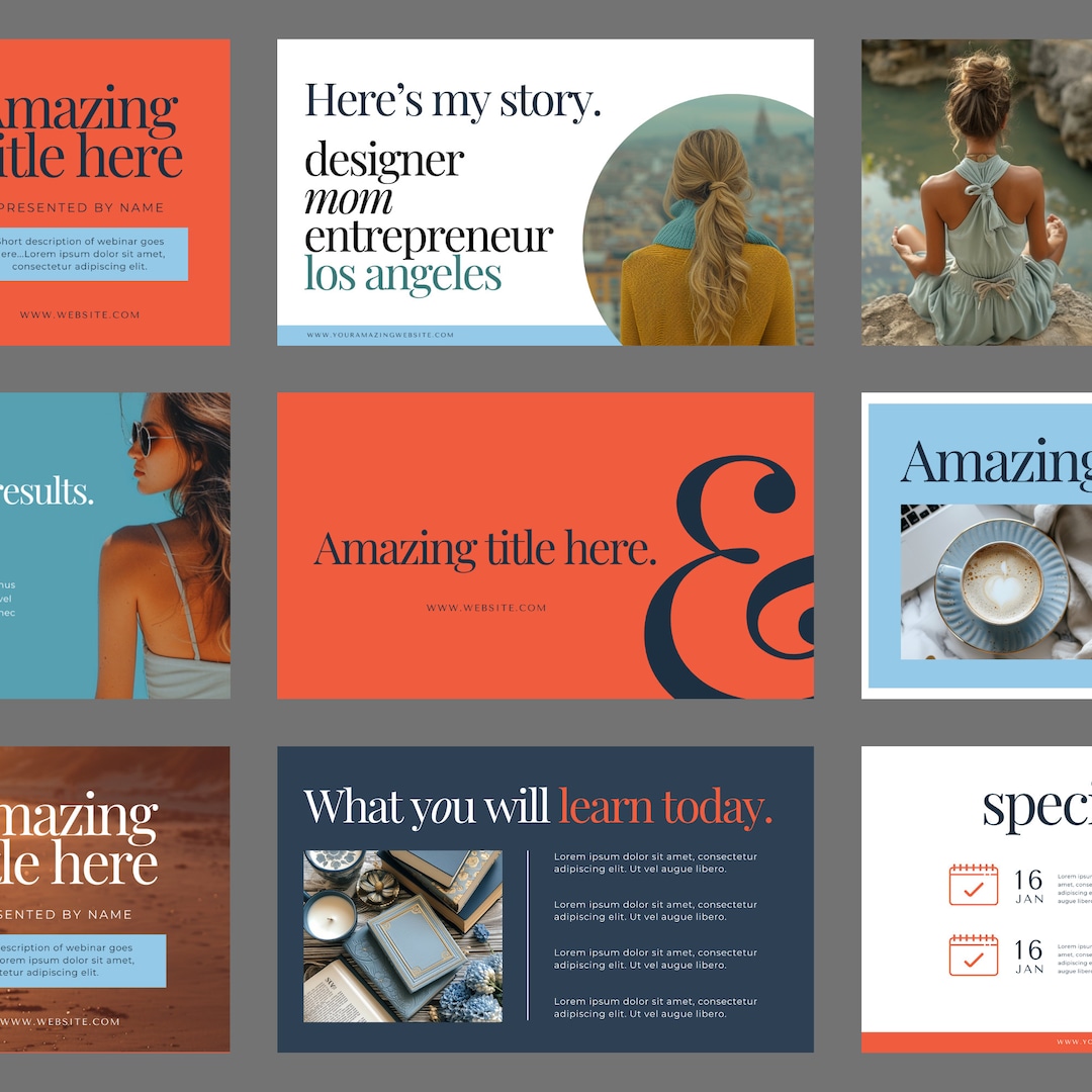 Canva Presentation Template | Bold Slide Deck | Slides for Presentation ...