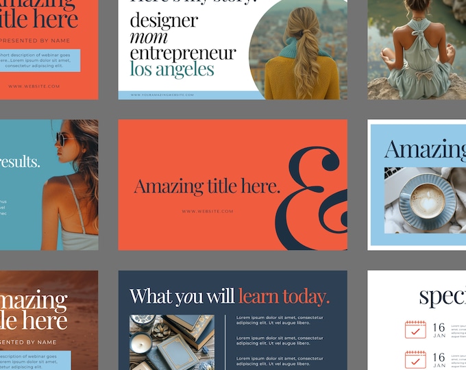 Canva Presentation Template | Bold Slide Deck | Slides for Presentation ...