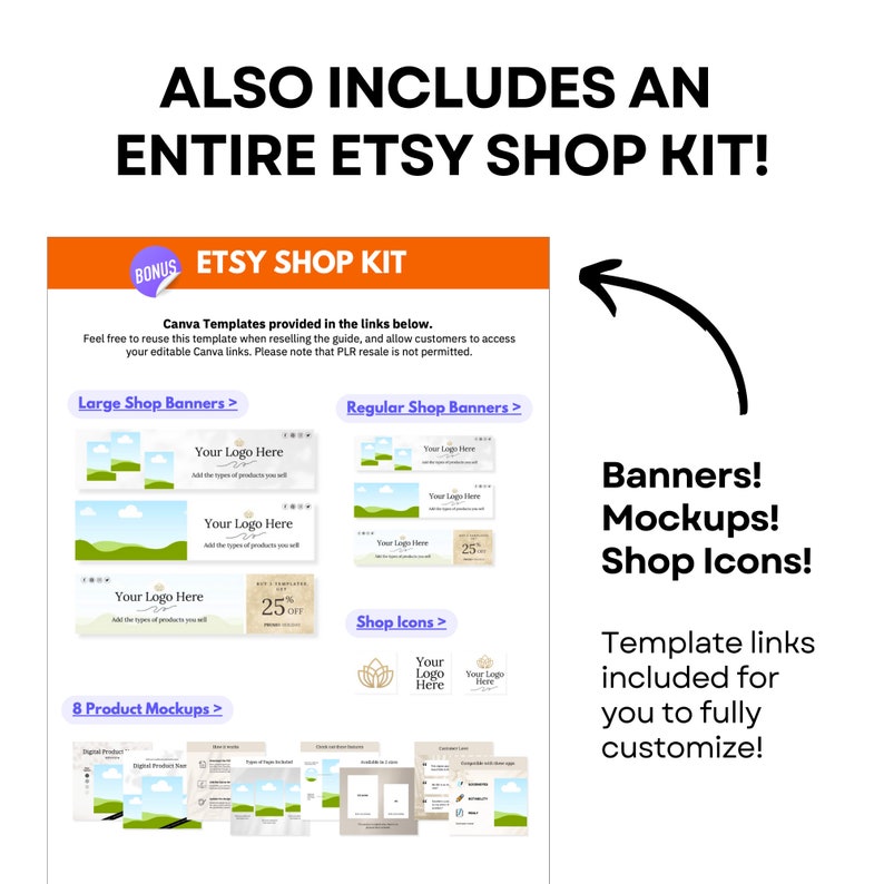 Etsy Shop Guide, Digital Product Toolkit, Canva Clipart (PDF) - Etsy UK