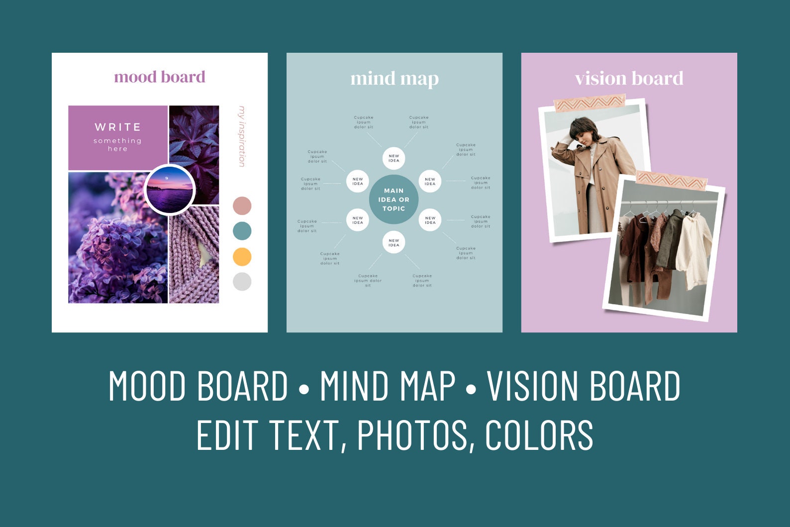 Editable Personal Planner | Canva Template, Printable PDF (digital ...