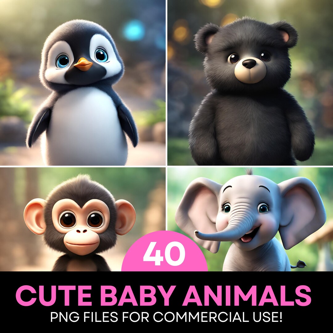 Baby Animals Clipart and Images for Commercial or Personal Use, Baby ...
