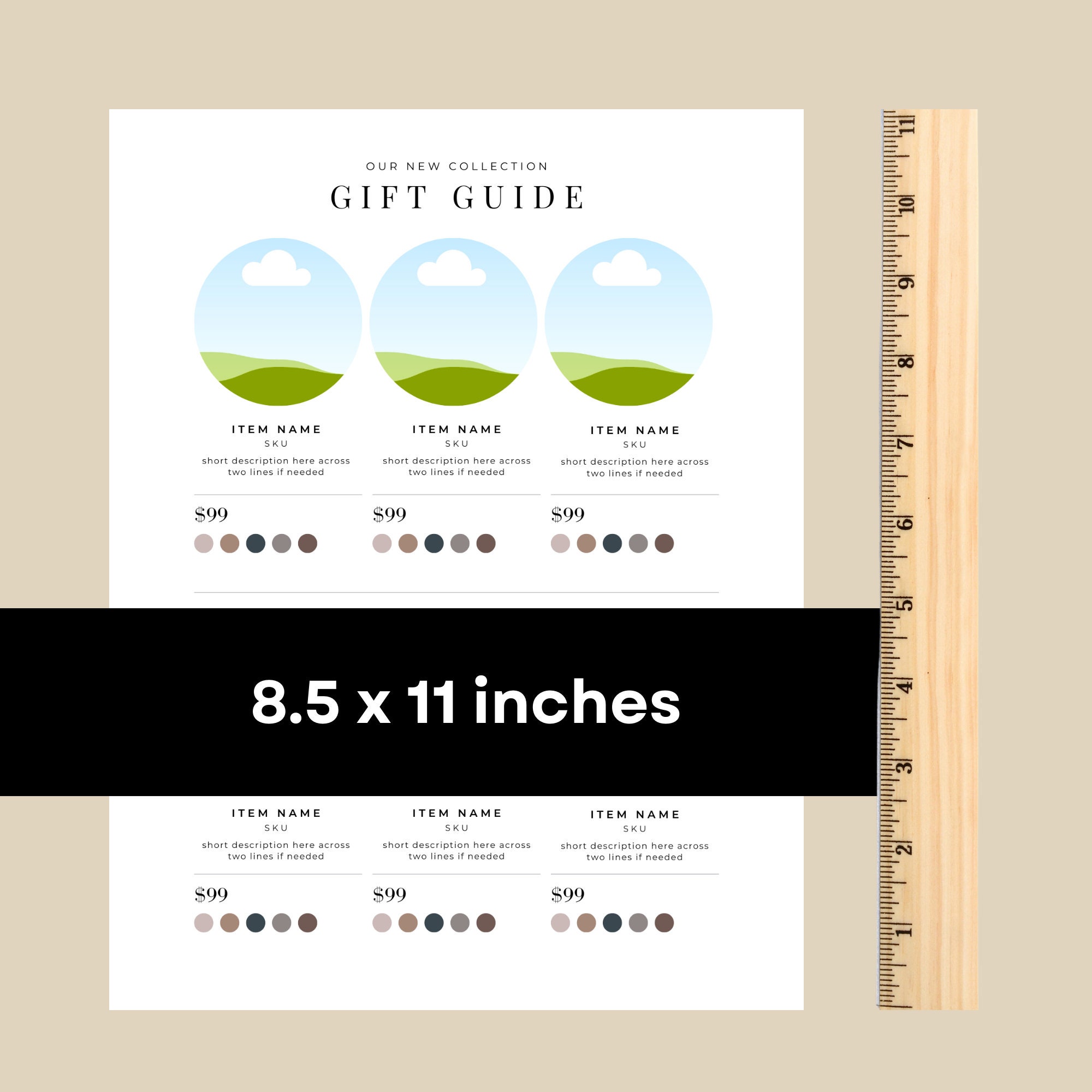Editable Holiday Gift Guide, Christmas Product Catalog, Canva Template ...