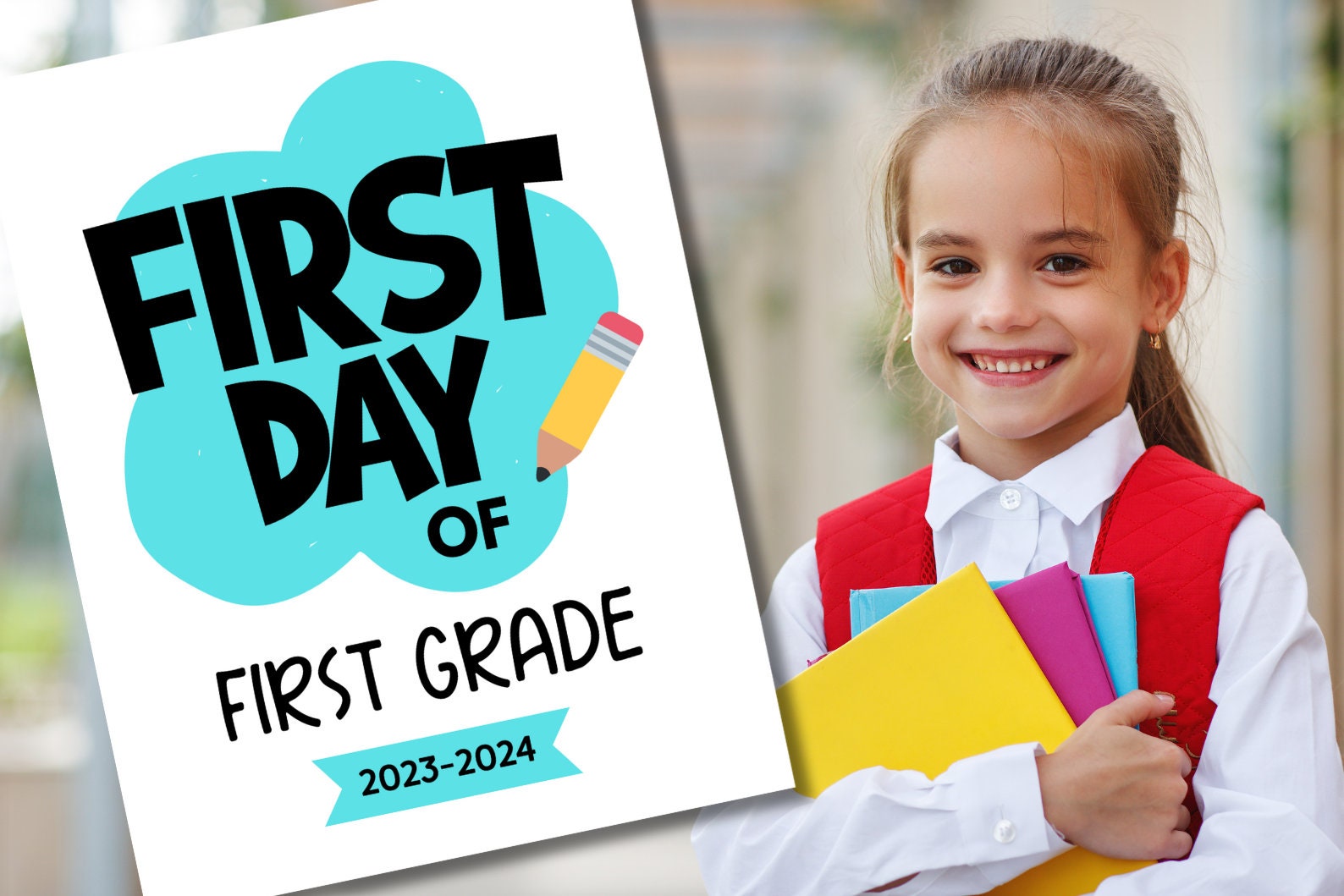 First Day of School Sign Printable / Printable First Day of School Sign ...