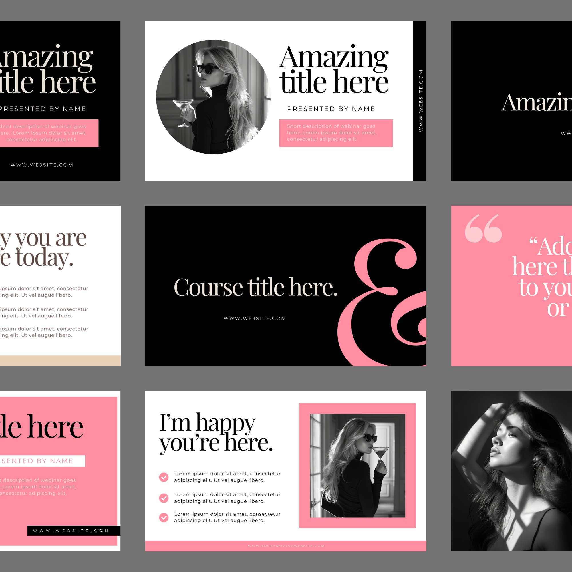 Canva Presentation Template | Webinar Slide Deck | Course Presentation ...