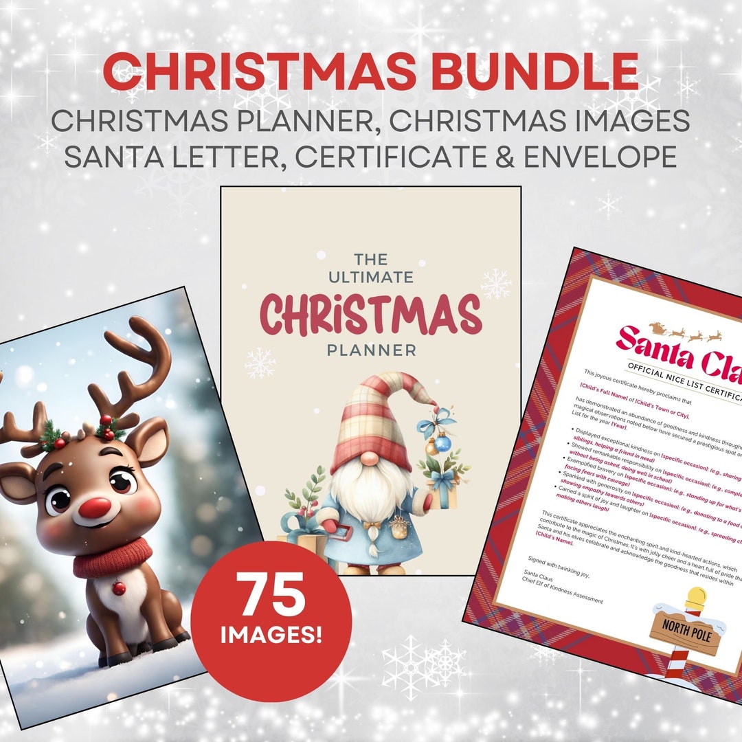 Christmas Planner Bundle, Santa Letter, 75 Images (digital Download) - Etsy