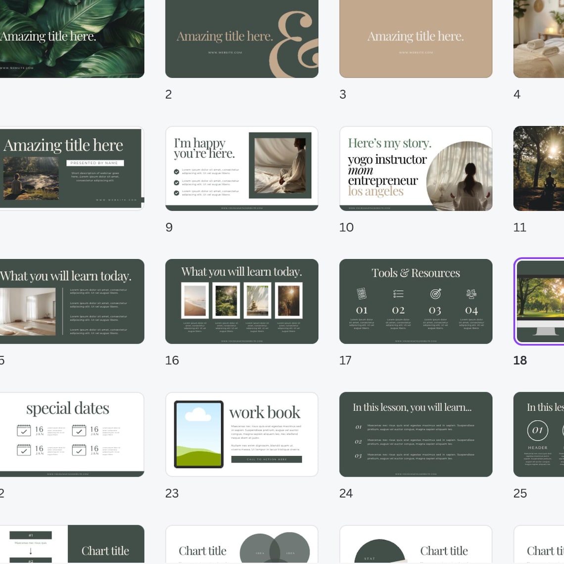 Wellness Course Slide Presentation - Editable Canva Template - Etsy