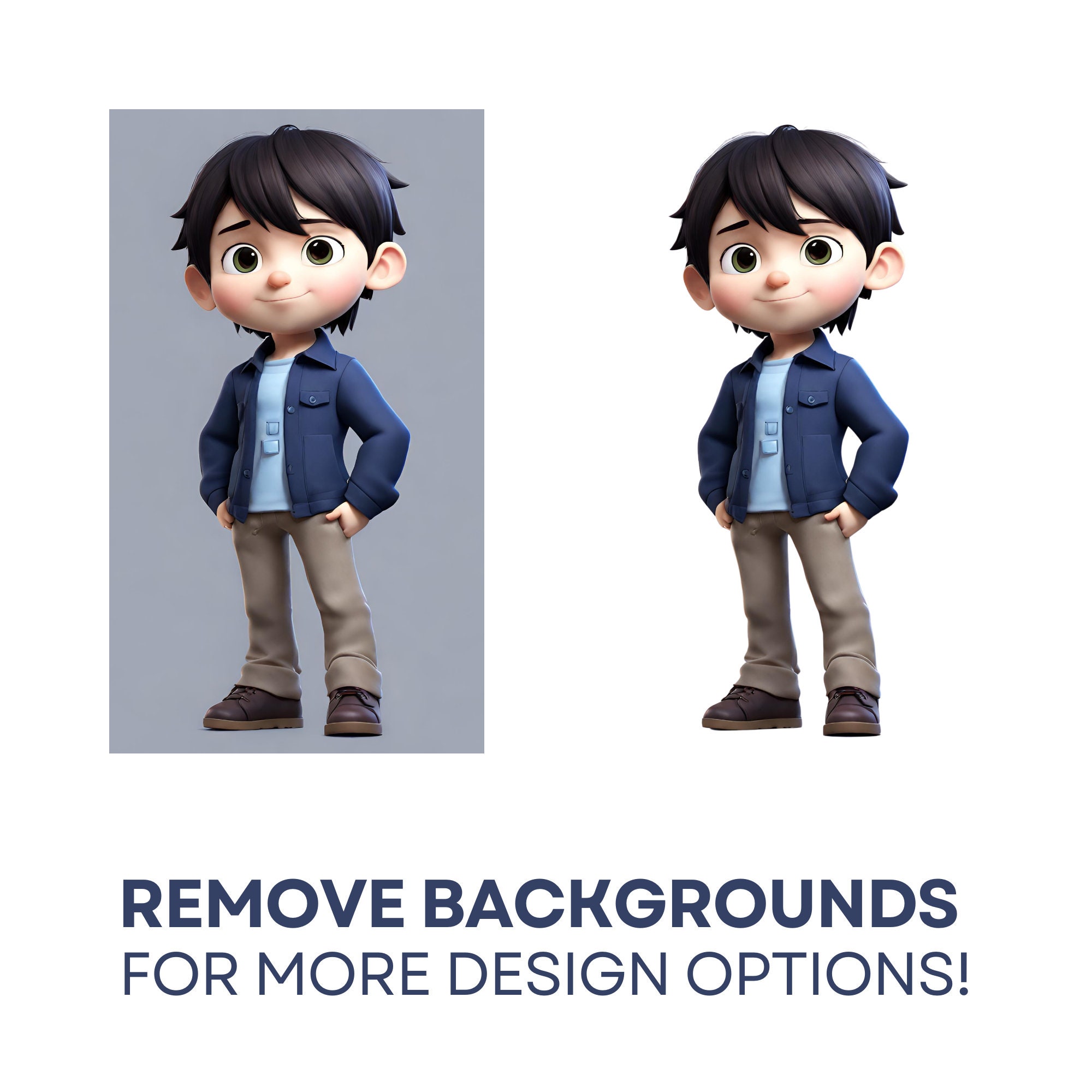 Animated Kid Characters for Commercial Use, Birthday Kids, Kid Clipart ...