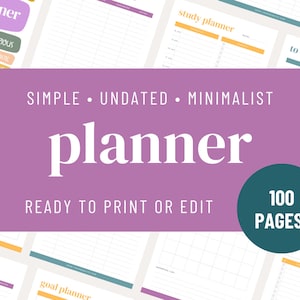 Printable Planner | Digital Planner | Editable Personal Planner ...