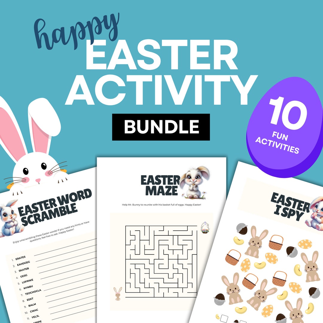 Easter Activity Bundle, Easter Printables, Easter Coloring, Easter ...