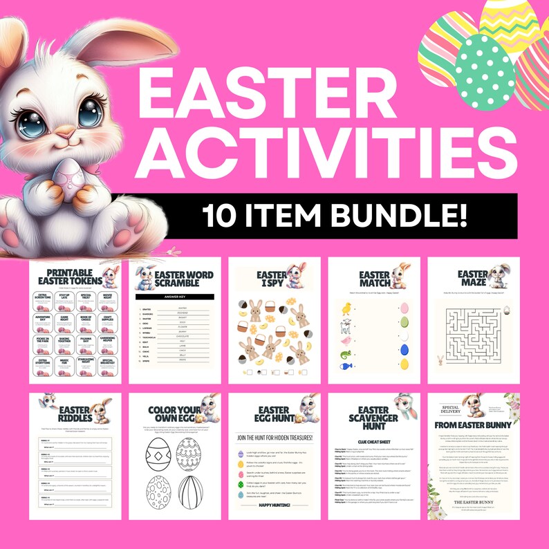 Easter Printable Activity Sheets, Kids Coloring Pages, Fun Easter Games ...