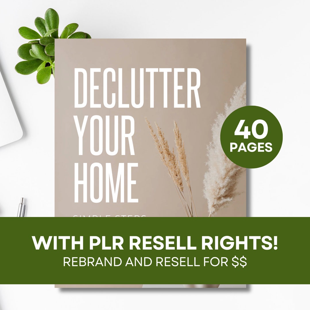 Decluttering Guide With PLR, Declutter Checklists, Home Cleaning Guide ...