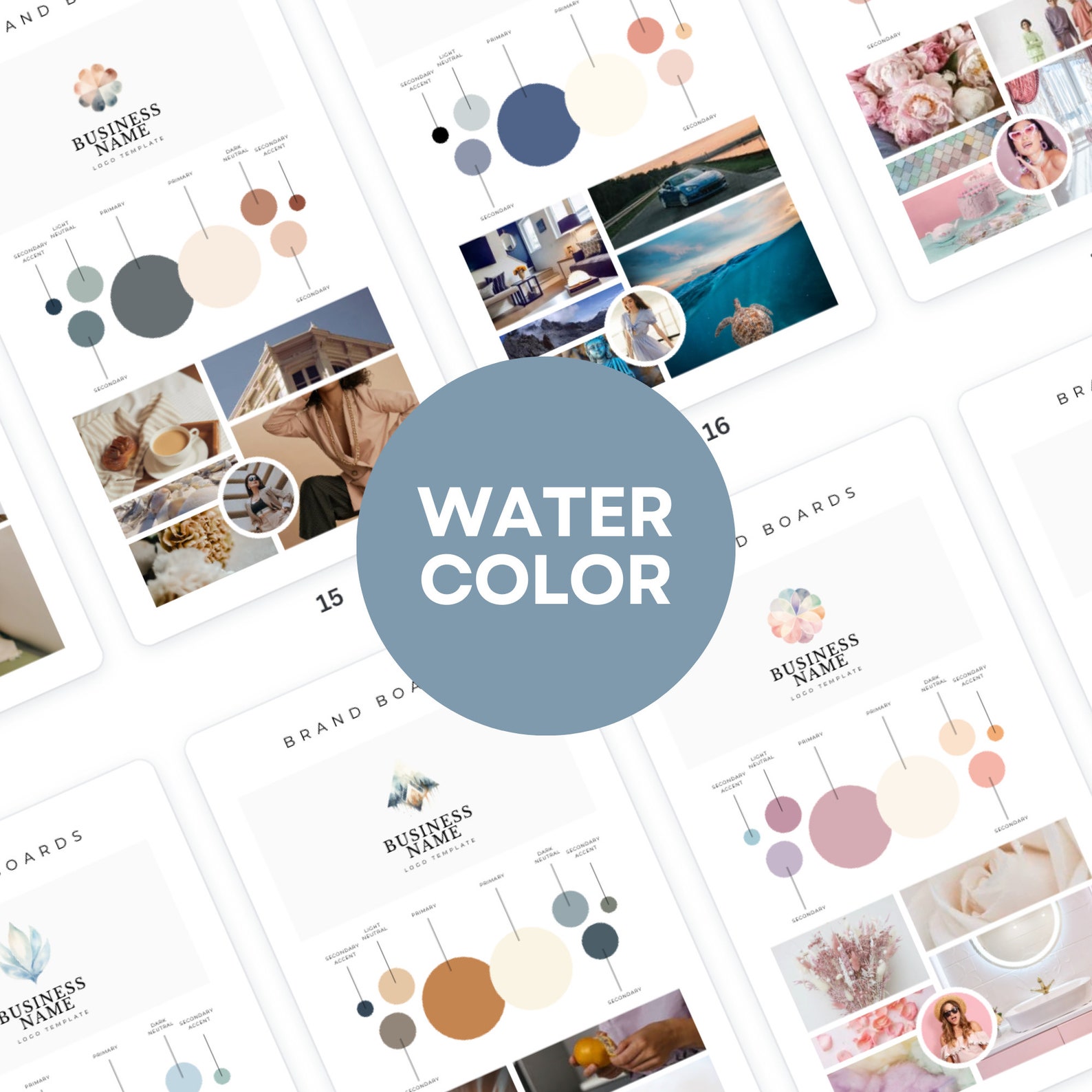 Logo and Brand Board Template, Canva Logo Template, DIY Branding Pack ...