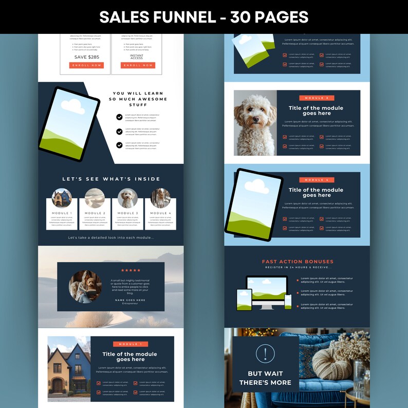 Canva Presentation & Sales Page Template Bundle (digital Download) - Etsy