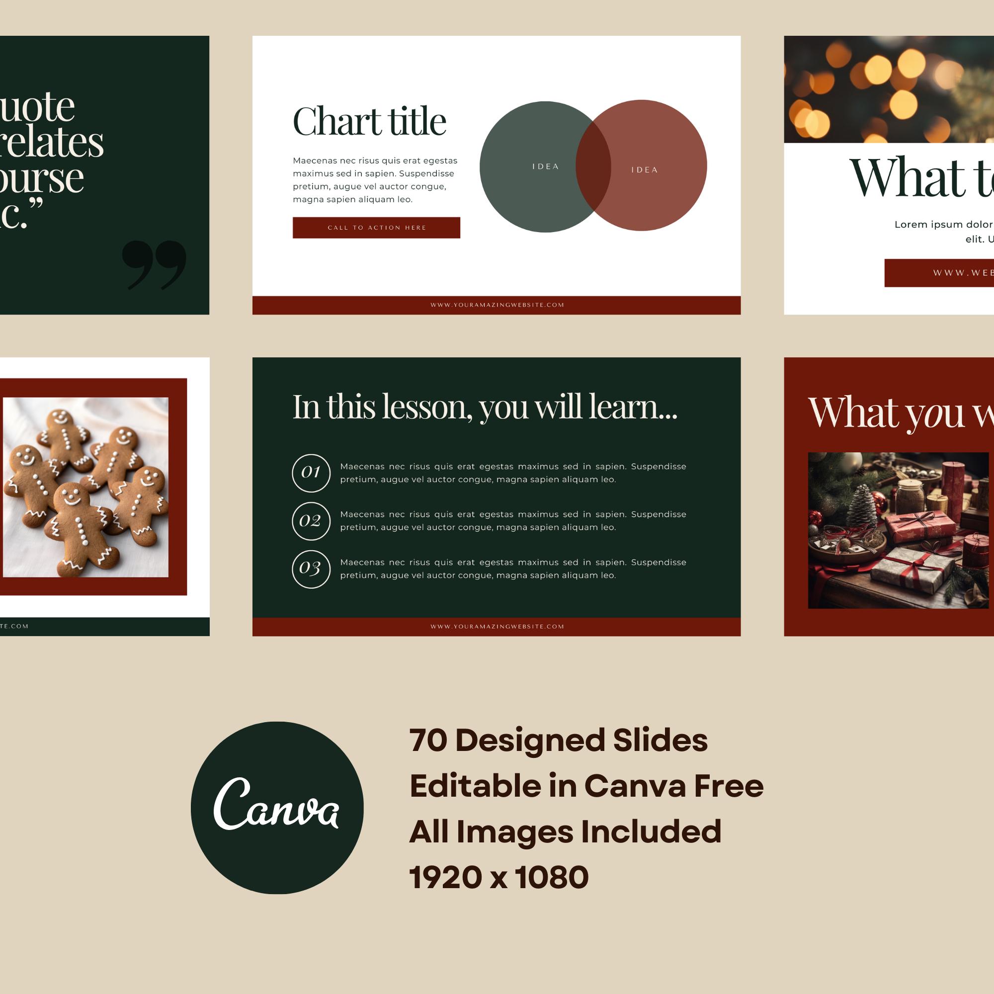 Canva Presentation Template for Christmas | Holiday Slides | Christmas ...