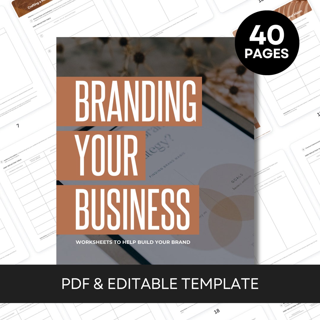 Business Branding Planner, Branding Worksheets, Brand Guide, Brand ...