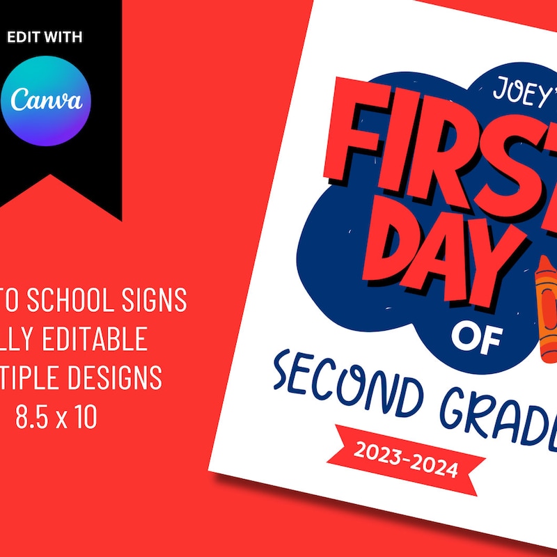 Editable School Sign - Etsy