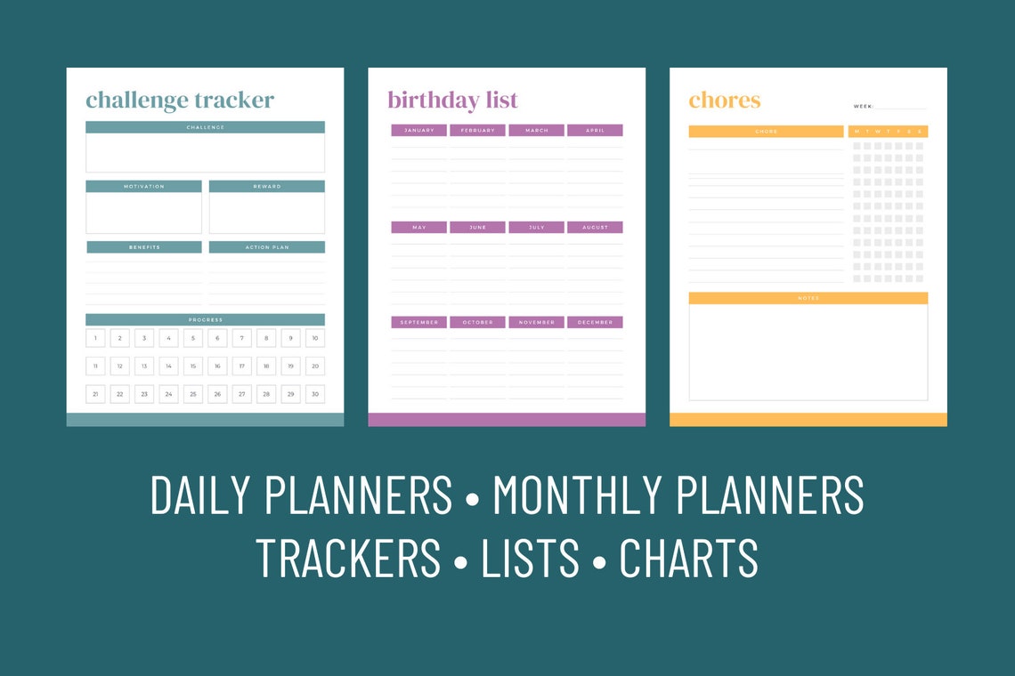 Printable Planner Digital Planner Editable Personal Planner Printable ...