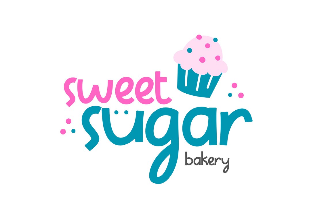 Editable Colorful Bakery Logo Canva Template DIY Cupcake Logo Design ...