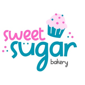 Editable Colorful Bakery Logo Canva Template - DIY Cupcake Logo Design ...