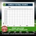 Football Squares Printable, Editable Game Day Template (PDF) - Etsy