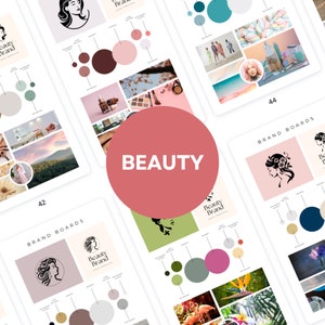 Logo and Brand Board Template, Canva Logo Template, DIY Branding Pack ...