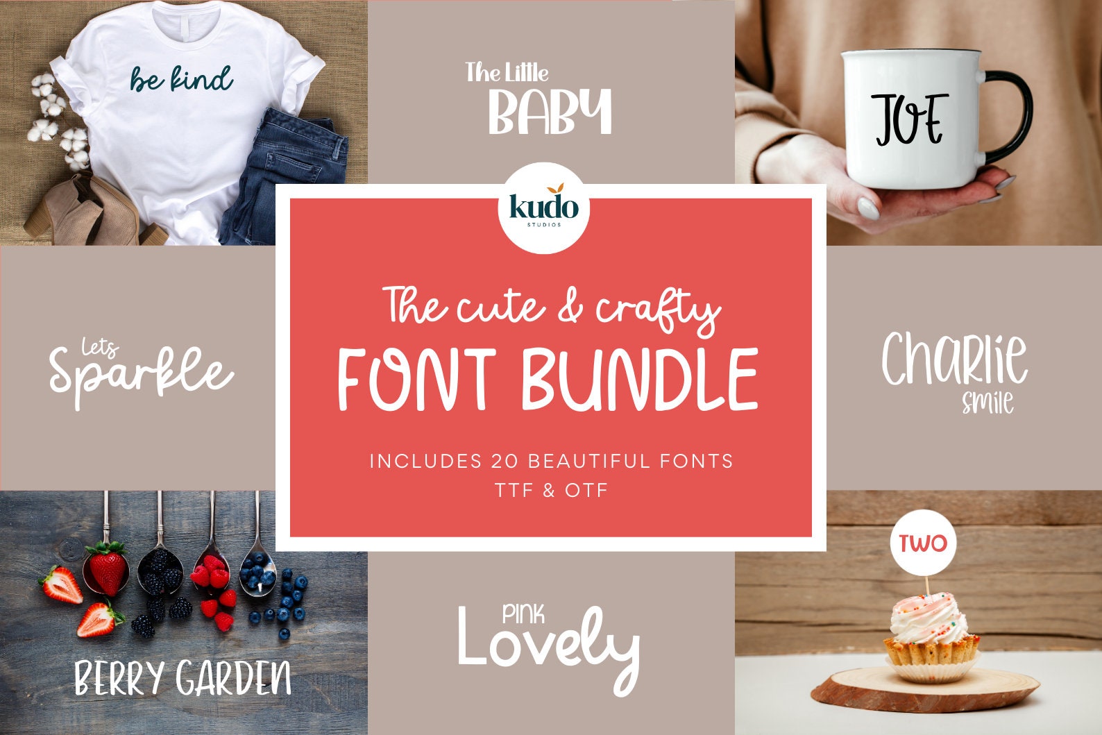 Cute & Crafty Font Bundle Fonts for Crafters, Cricut Fonts, Script ...
