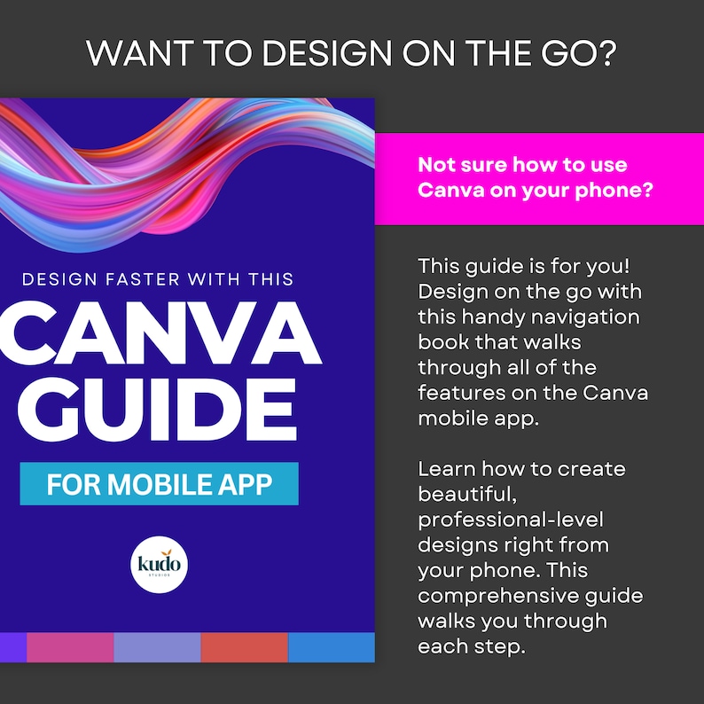 Canva Guide for Mobile App, Canva Guide for Beginners, Canva for Your Phone, How to Use Canva ...