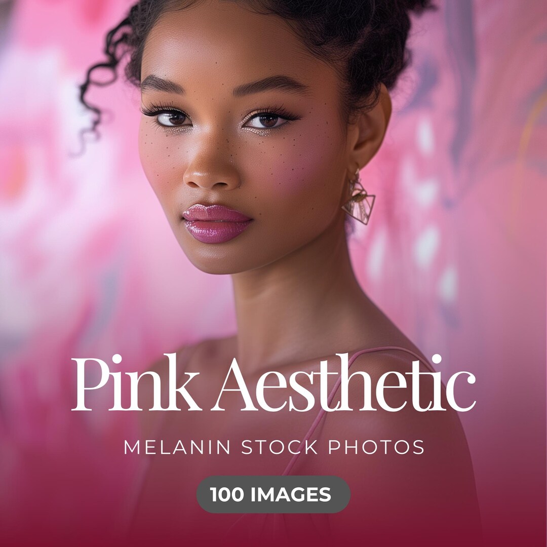 Pink Aesthetic Stock Photos, Melanin Luxury Lifestyle, Canva Template ...
