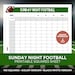 Sunday Football Squares, Pro Football Squares, College Football ...