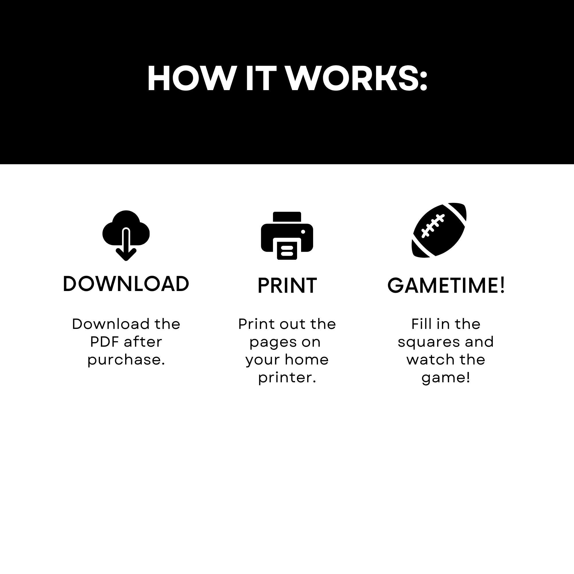 Football Squares Game: 100 Square Grid, Editable Template (printable ...