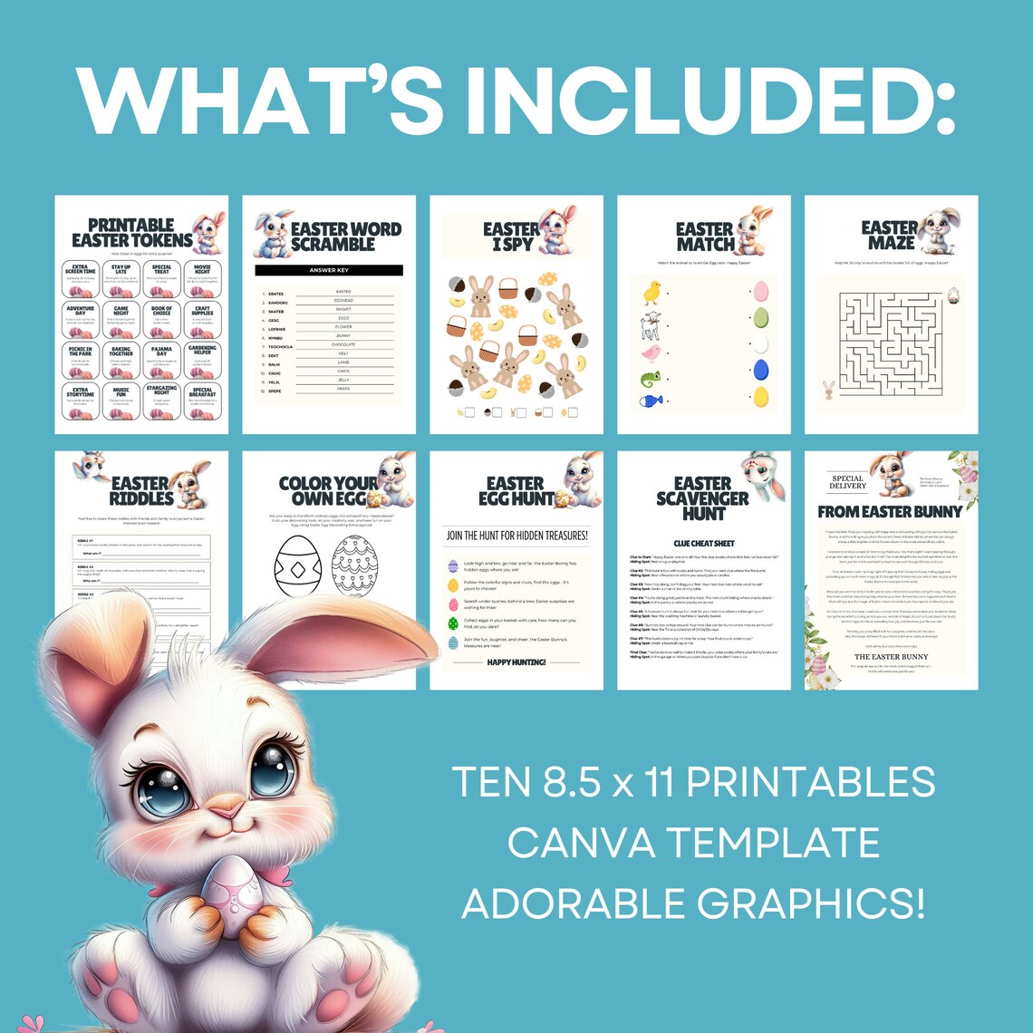 Easter Activity Bundle, Easter Printables, Easter Coloring, Easter ...