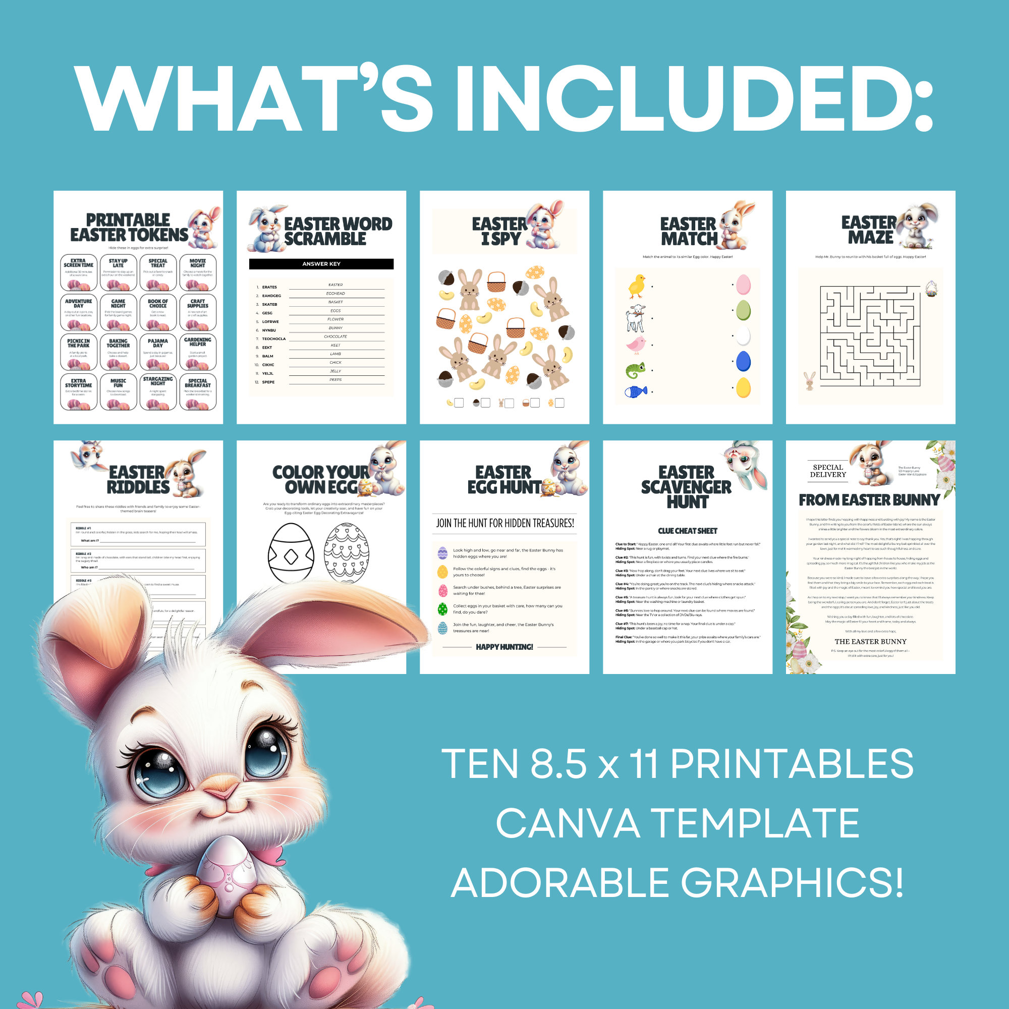 Easter Activity Bundle, Easter Printables, Easter Coloring, Easter ...