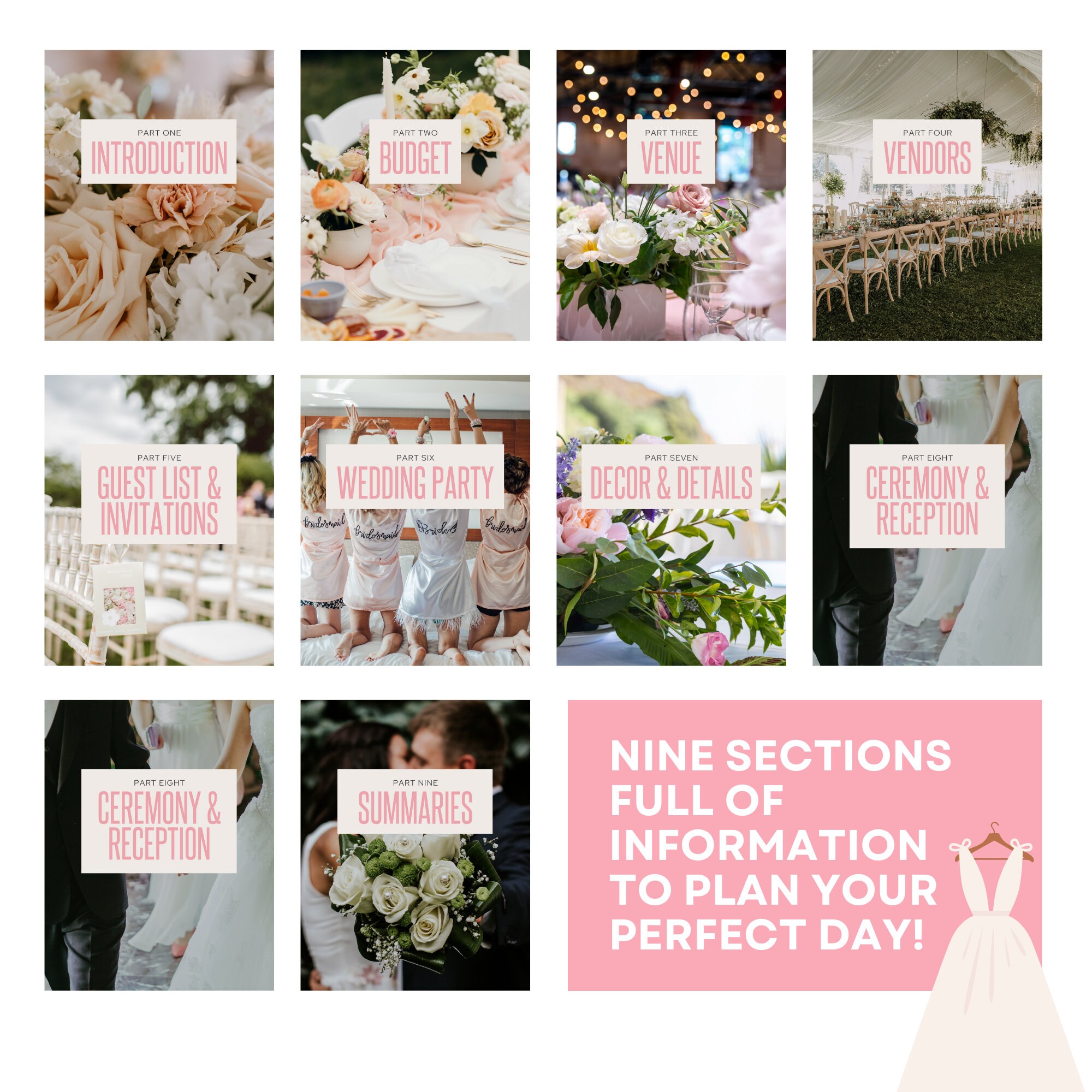 Editable Wedding Planner, Canva DIY Wedding Guide (digital Download) - Etsy