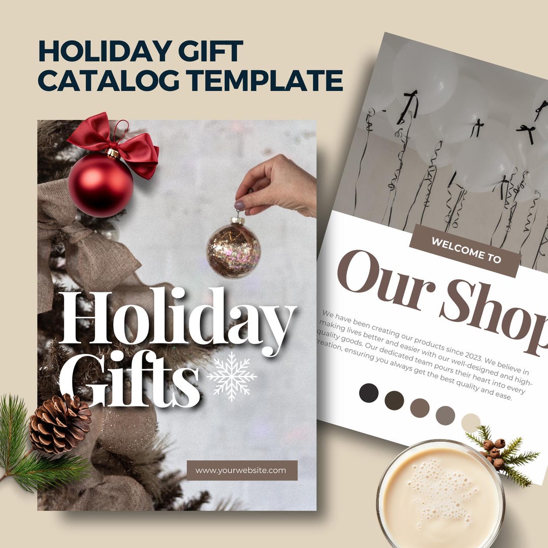 Holiday Product Catalog Template, Christmas Gift Guide, Christmas Gifts ...