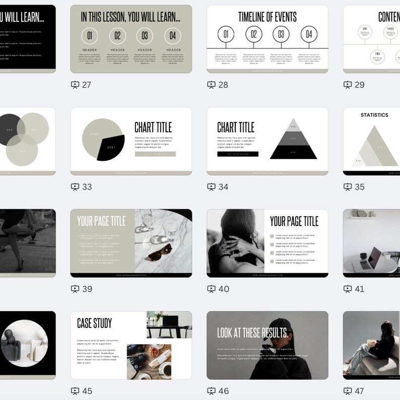Slide Deck Template for Webinars, Editable Canva Presentation, Course ...
