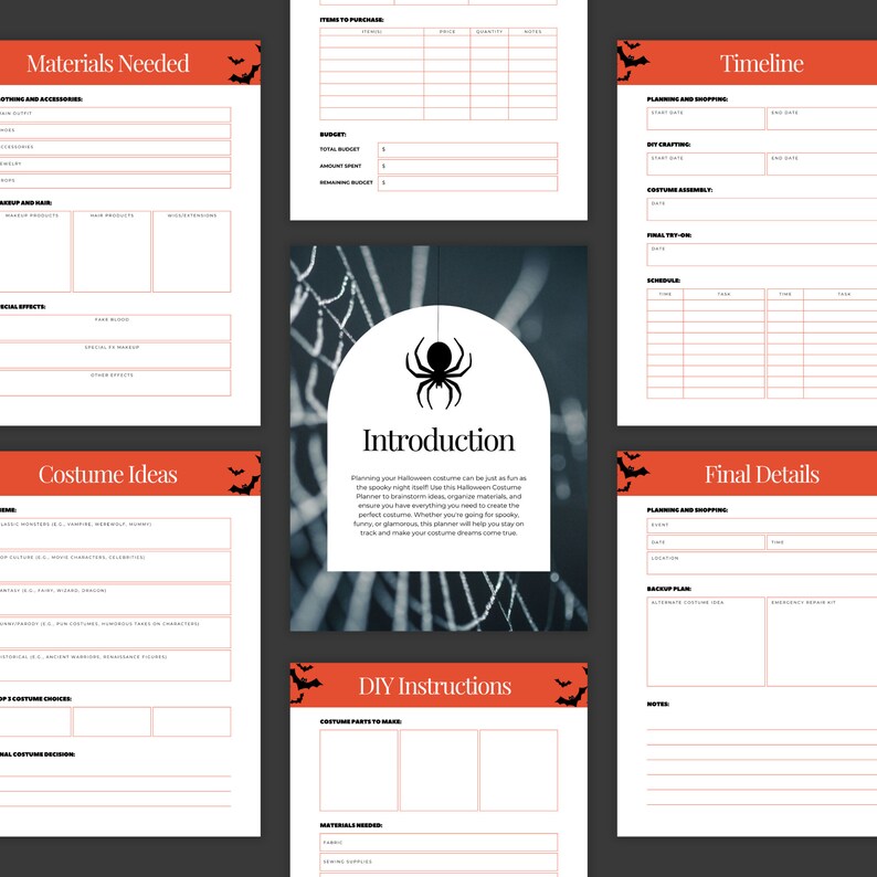 Halloween Costume Planner, How to Plan Your Halloween Costume, Editable ...