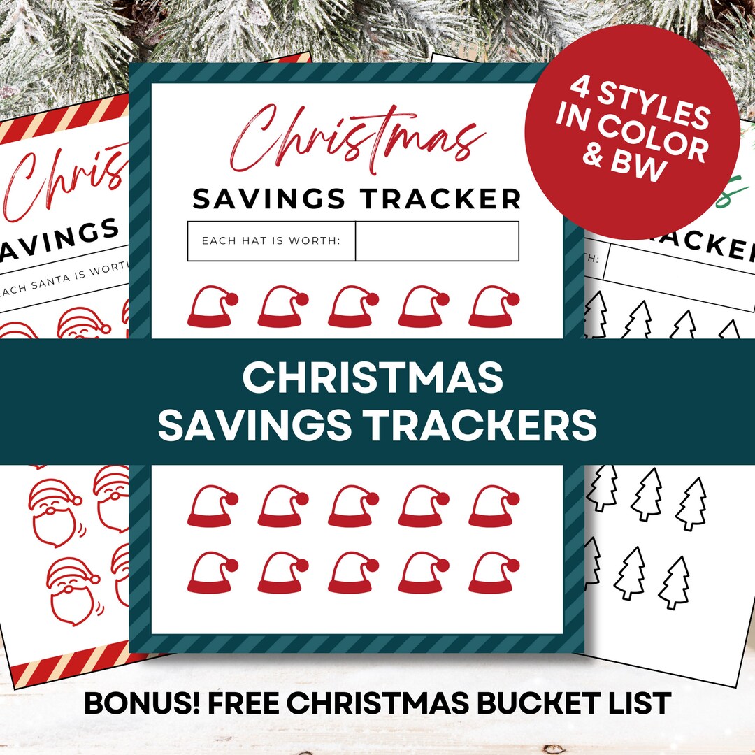 Christmas Savings Tracker | Christmas Savings Printable | Savings ...