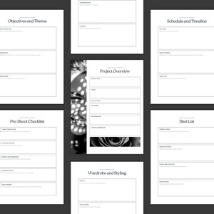 Photo Shoot Planner, Editable Photoshoot Planner, Printable Photo Shoot ...