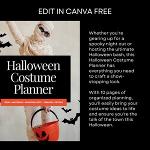Halloween Costume Planner, How to Plan Your Halloween Costume, Editable ...