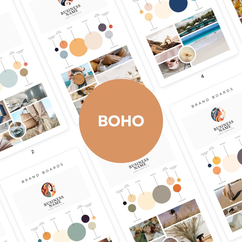 60+ Logo Brand Board Templates, DIY Business Branding (canva) - Etsy