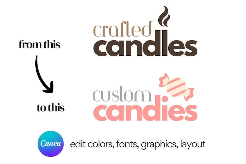 Logo Template Canva Editable Logo Design Small Business - Etsy
