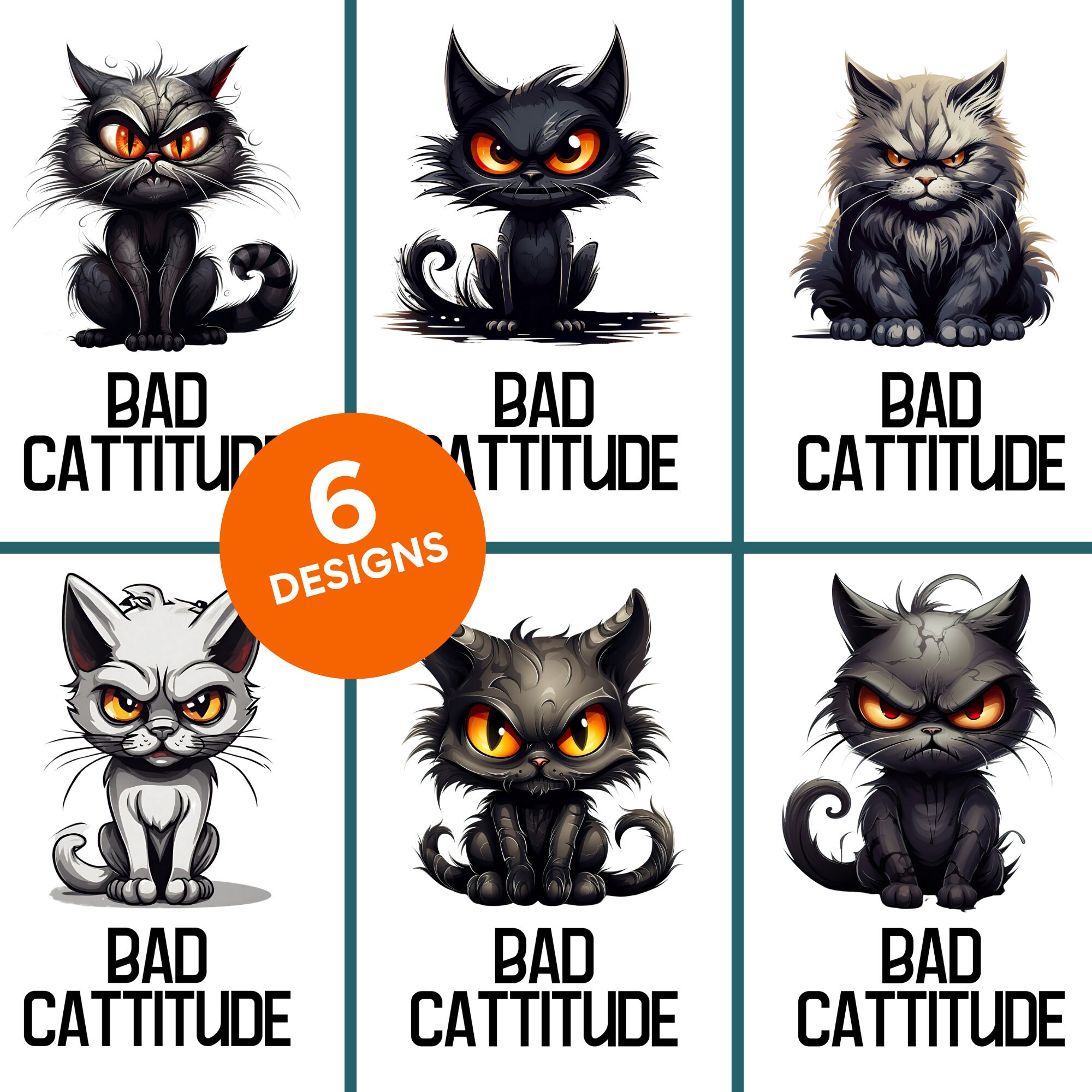 Bad Cattitude Halloween SVG | Cat SVG | Halloween Svg | Black Cat Svg ...