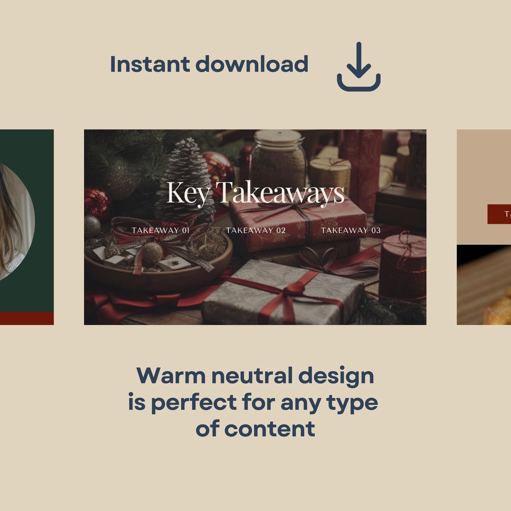 Canva Presentation Template for Christmas | Holiday Slides | Christmas ...