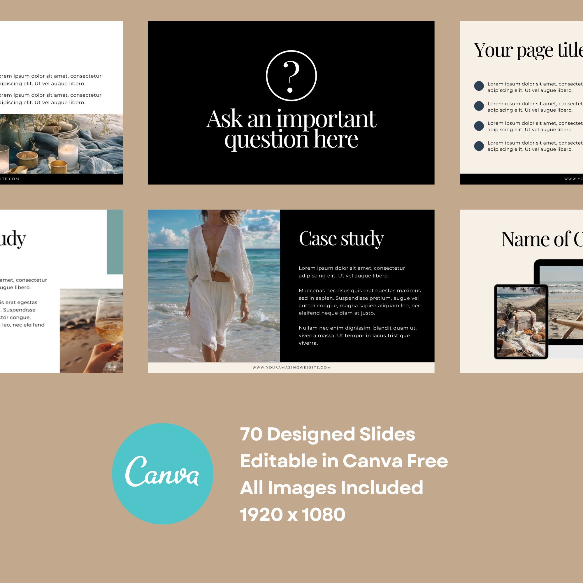 Canva Presentation Template | Modern Slide Deck | Slides for ...
