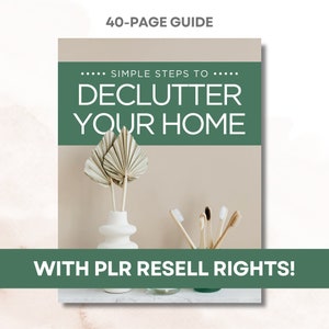 Decluttering Guide With PLR, Spring Cleaning, Home Cleaning Guide, Digital Product, PLR Guide ...