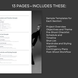 Photo Shoot Planner, Editable Photoshoot Planner, Printable Photo Shoot ...
