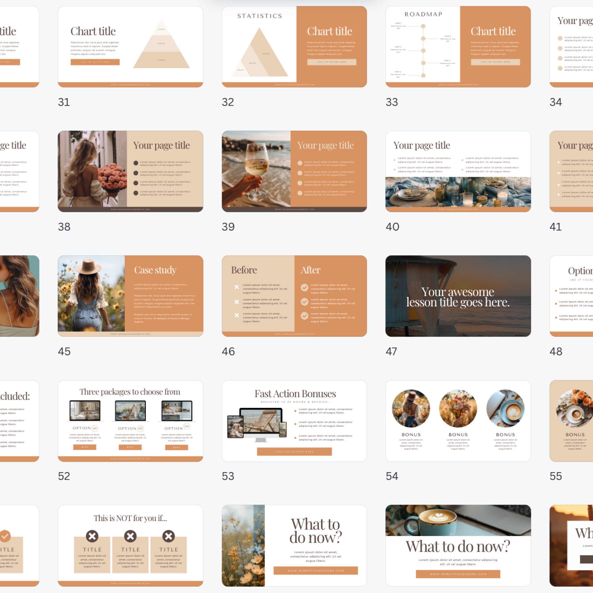 Canva Presentation Template | Boho Slide Deck | Slides for Presentation ...