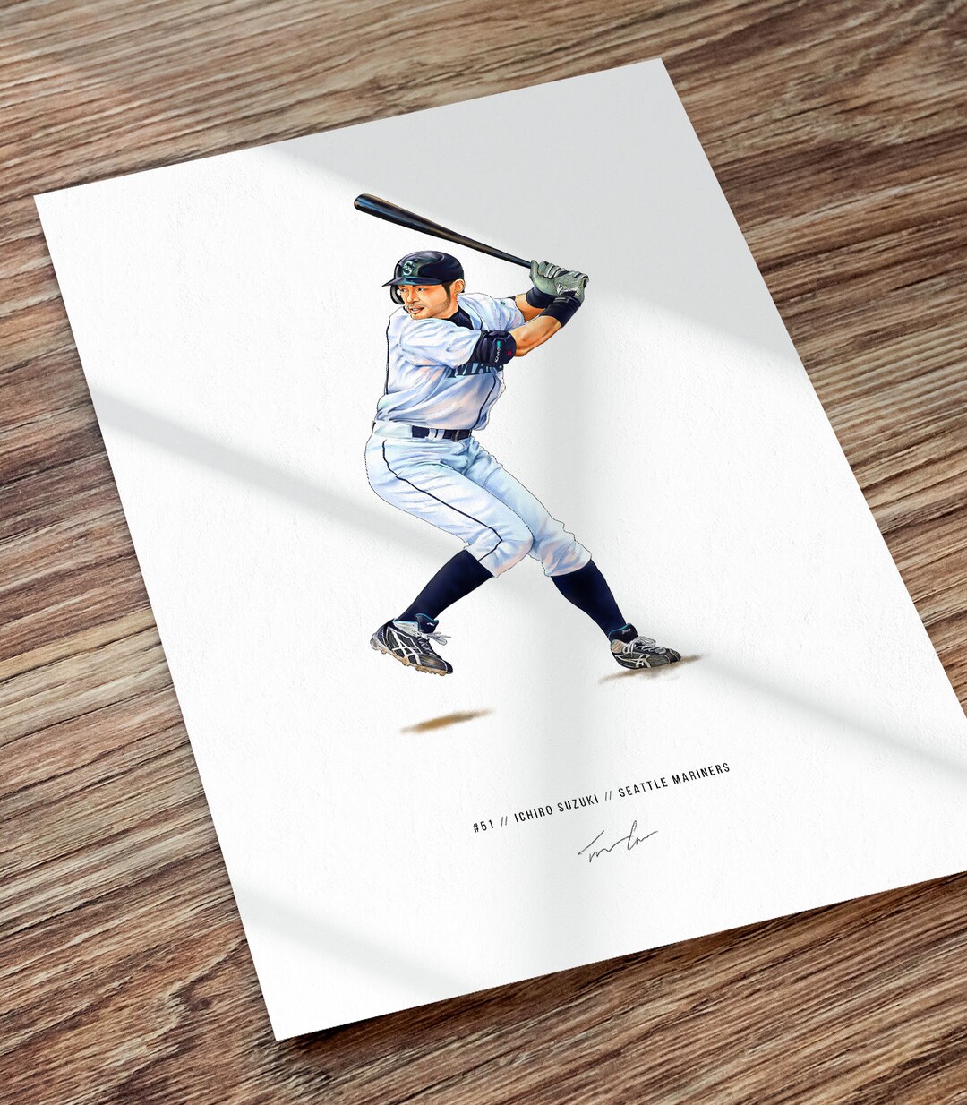 Ichiro Suzuki V2 Poster Seattle Mariners MLB Baseball Wall Art - Etsy