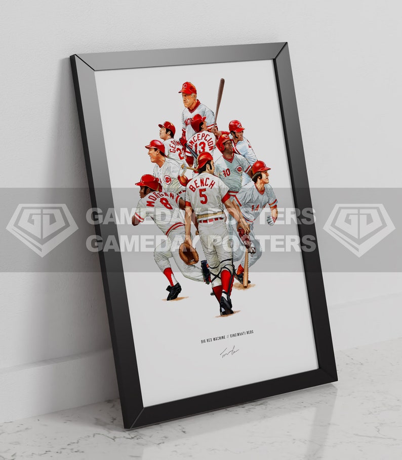 Cincinnati Reds Big Red Machine Poster MLB Baseball Wall Art - Etsy